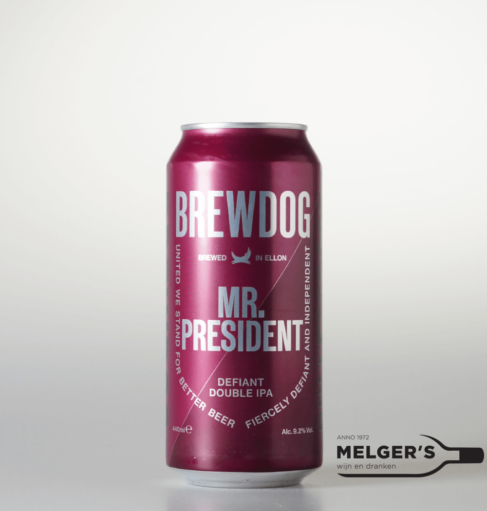 BrewDog - Mr. President Double IPA Blik 44cl - Melgers Wijn en Dranken