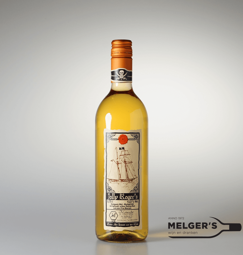 Mede Honingwijn Jolly Roger´s 75cl - Melgers Wijn en Dranken