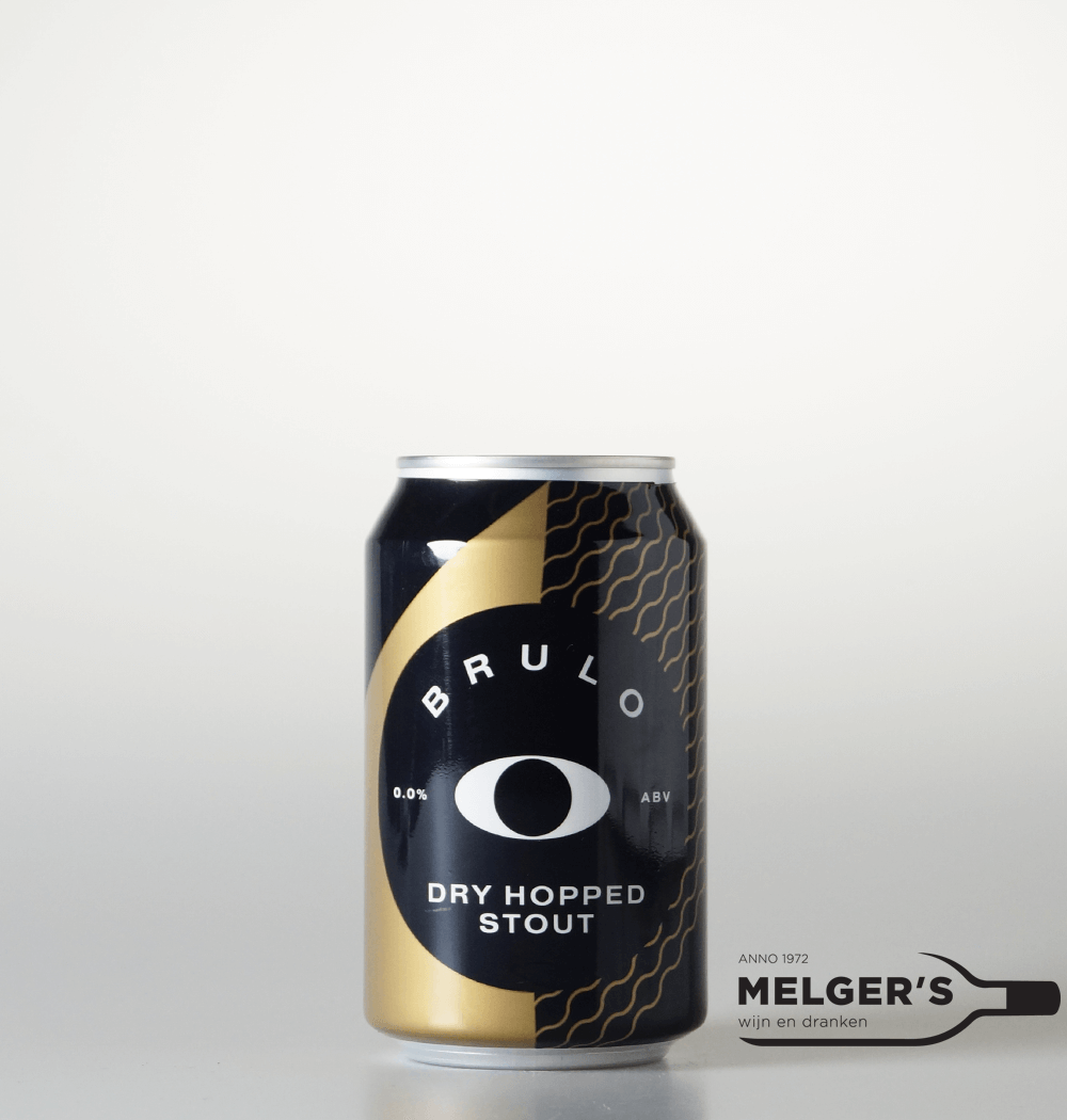 BRULO - Dry Hopped Stout Non Alcoholic 0,0% 33cl Blik - Melgers Wijn en Dranken