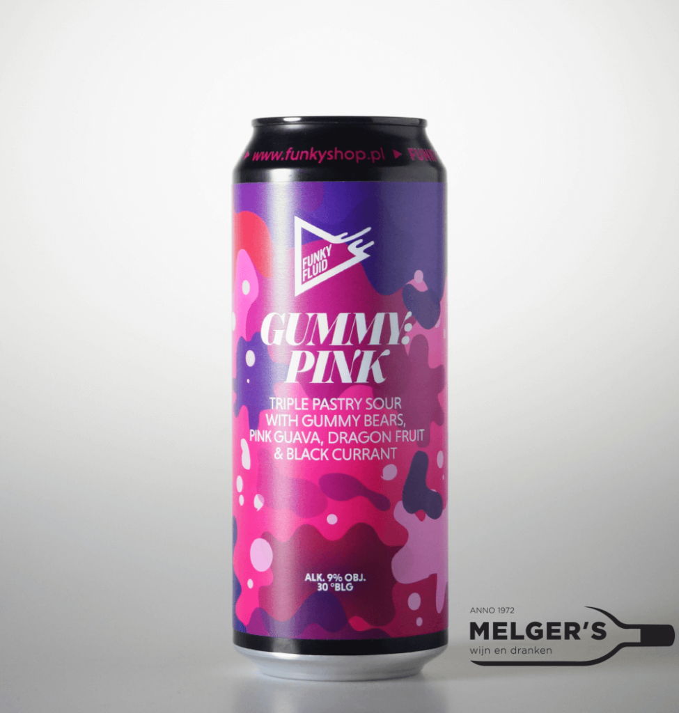 Funky Fluid - Gummy: Pink Triple Pastry Sour Ale 50cl Blik - Melgers ...