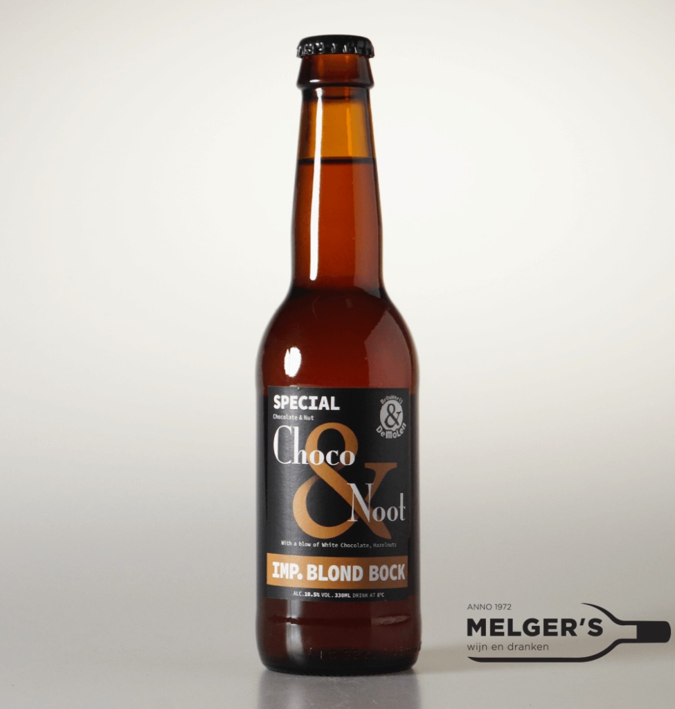 De Molen - Choco & Noot Imperial Blond Bock 33cl - Melgers Wijn en Dranken