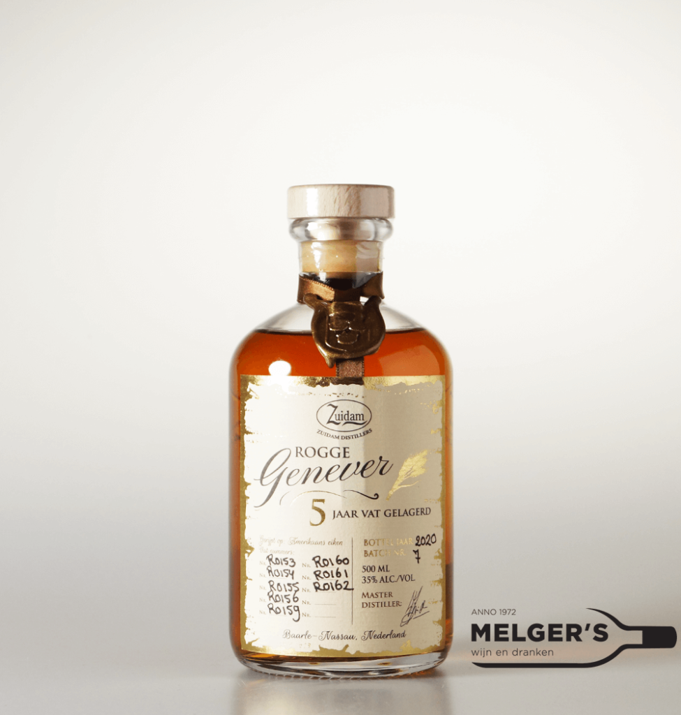 Zuidam Rogge Jenever 5 Jaar 50cl - Melgers Wijn en Dranken