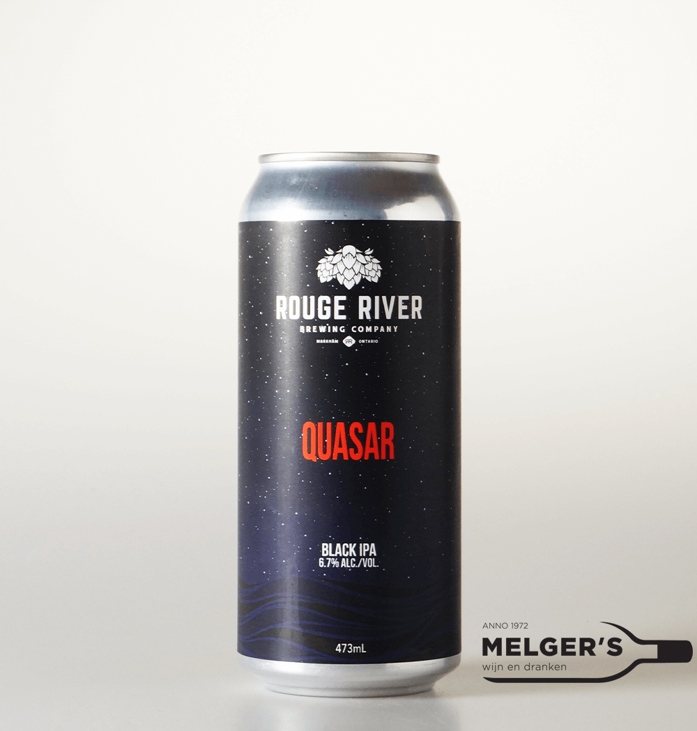 Rouge River - Quasar Black IPA 47,3cl Blik - Melgers Wijn en Dranken