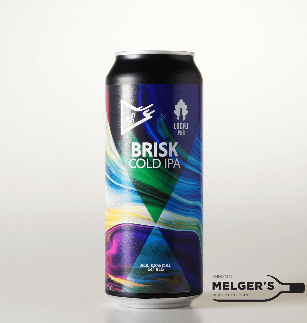 Funky Fluid x Local pub - Brisk Cold IPA 50cl Blik - Melgers Wijn en ...