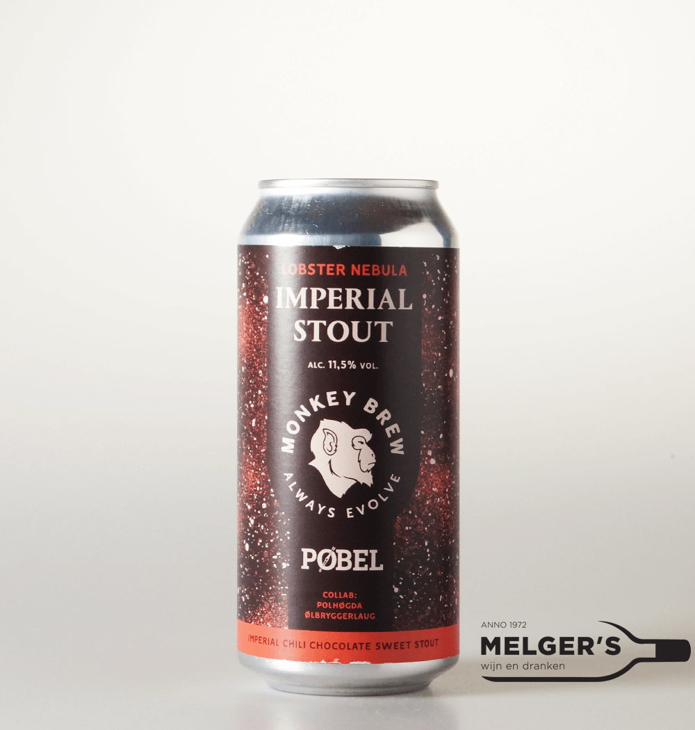 Monkey Brew x PØBEL - Lobster Nebula Imperial Chili Chocolate Sweet Stout 44cl Blik - Melgers ...