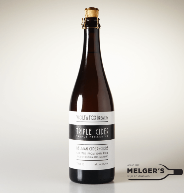 Wolf & Fox - Triple Cider Triple Fermented Belgian Cider 75cl - Melgers Wijn en Dranken